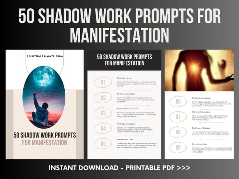 50 Shadow Work Prompts for Manifestation | Printable PDF