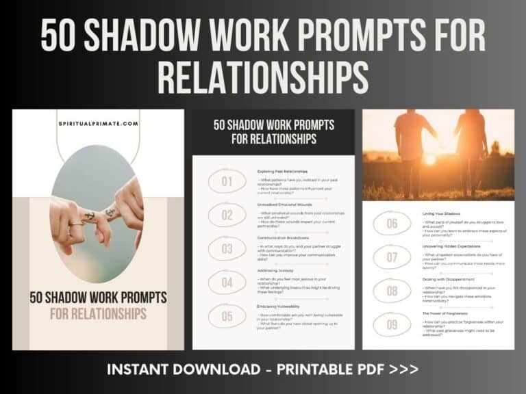 50 Shadow Work Prompts for Relationships | Printable PDF