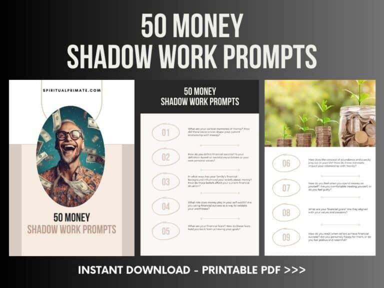 50 Money Shadow Work Prompts | Printable PDF