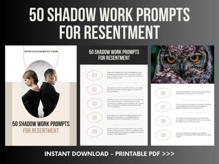 50 Shadow Work Prompts for Resentment | Printable PDF
