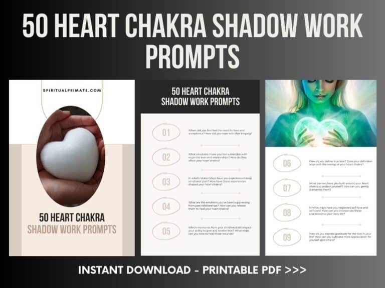 50 Heart Chakra Shadow Work Prompts | Printable PDF