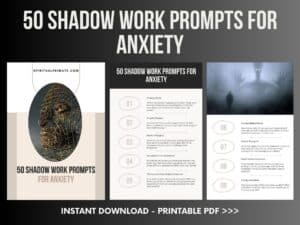 50 Shadow Work Prompts for Anxiety | Printable PDF