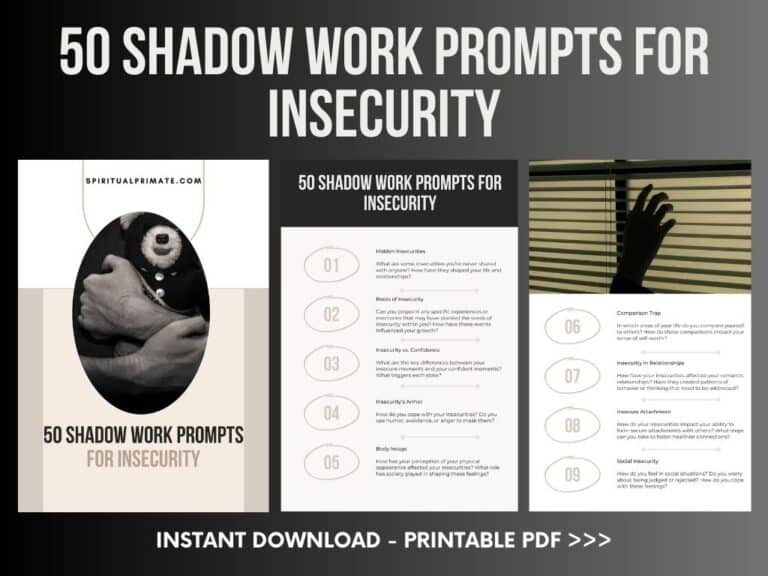 50 Shadow Work Prompts for Insecurity | Printable PDF