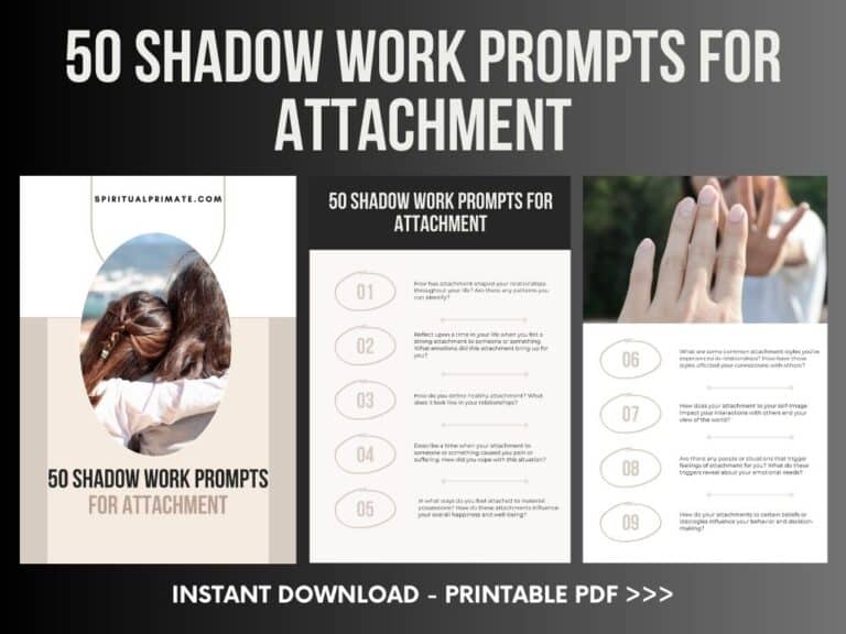 50 Shadow Work Prompts for Attachment | Printable PDF
