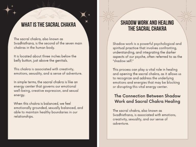 Printable Shadow Work Journal for Sacral Chakra Healing [PDF]